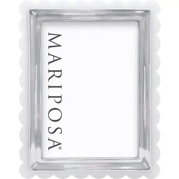 MARIPOSA Acrylic Scallop Picture Frame - White