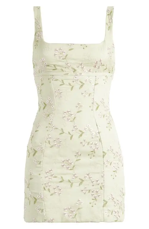 knee length dresses for ladies Natural Floral Embroidered Mini Dress - All Dresses main image 1