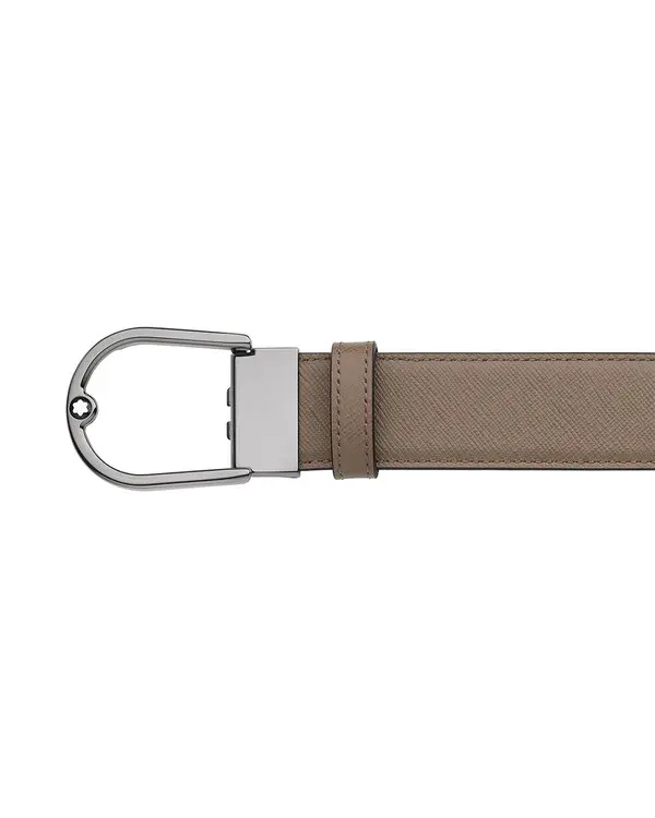 Montblanc Reversible Saffiano Leather Horseshoe Buckle Belt
