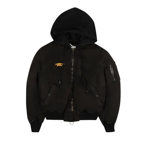Off-White Stencil Bomber Jacket - Black