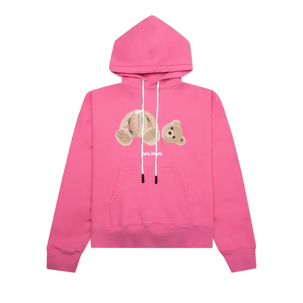 Palm Angels Bear Hoodie 'fuchsia/brown - Pink