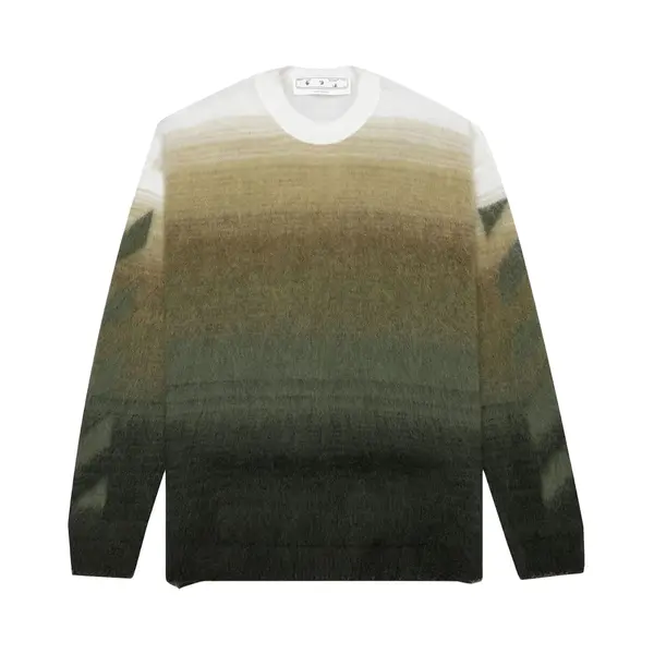 Off-White Diag Brushed Knit Crewneck - Green