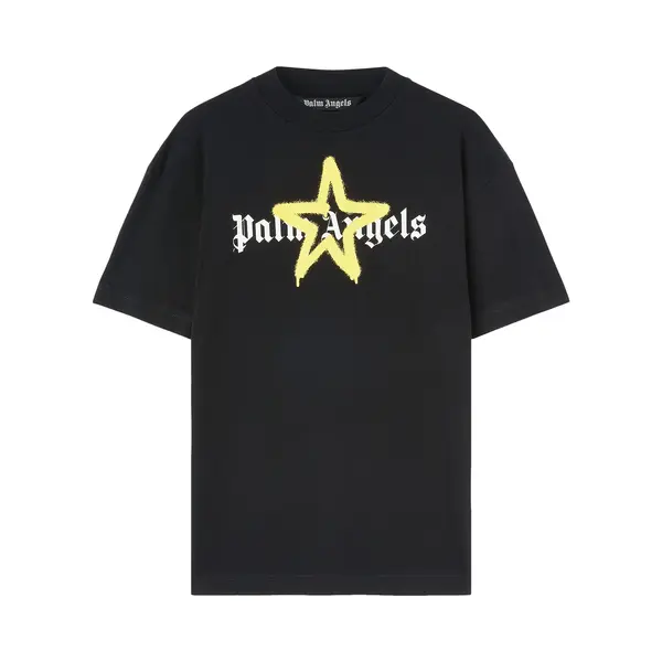 Palm Angels Star Sprayed Tee /yellow