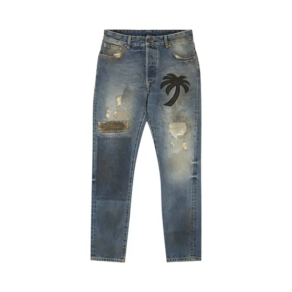 Palm Angels Curved Palm Patch Jeans