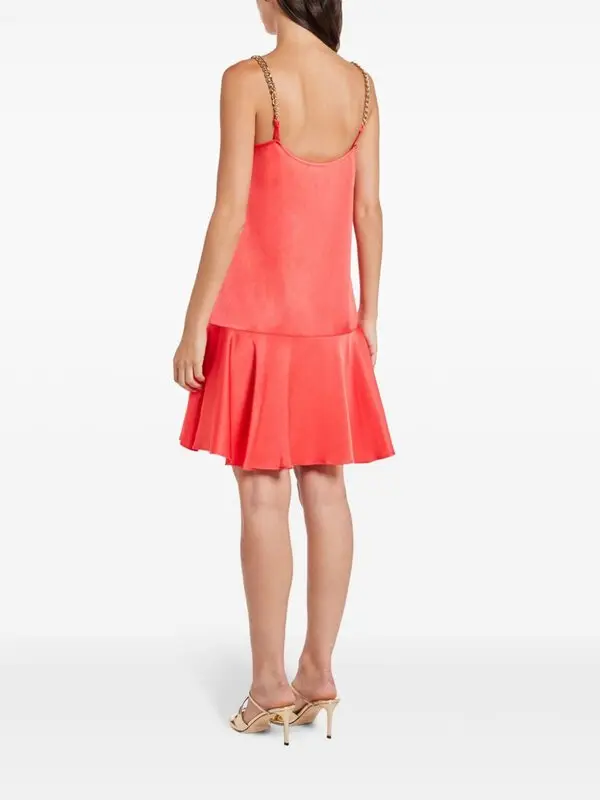 Michael Kors Chain Strap Satin Minidress