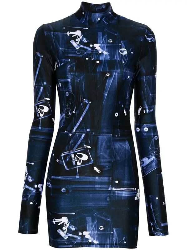 Coperni X-ray Print Mini Dress