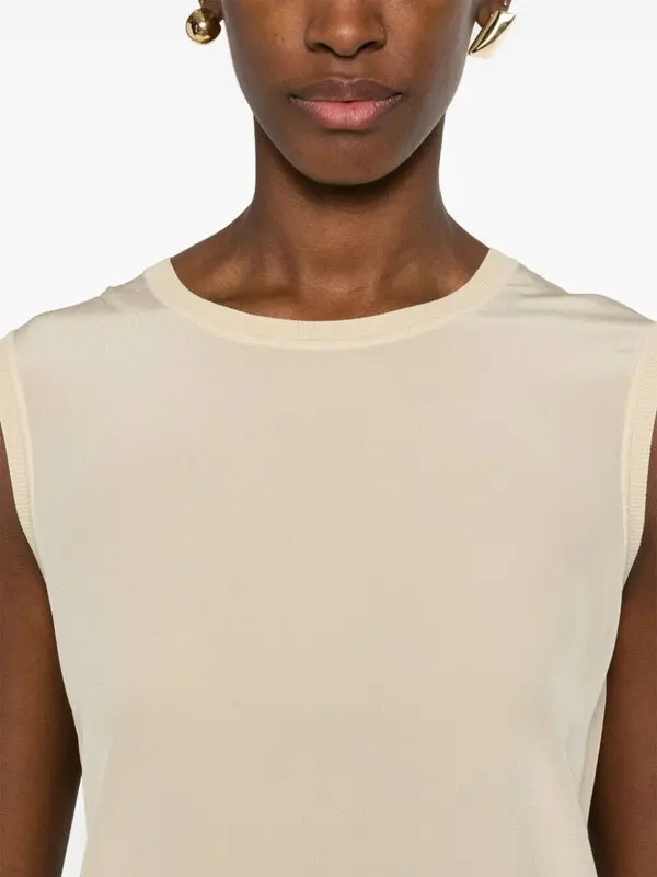 JOSEPH Ribbed-trim Silk Blouse
