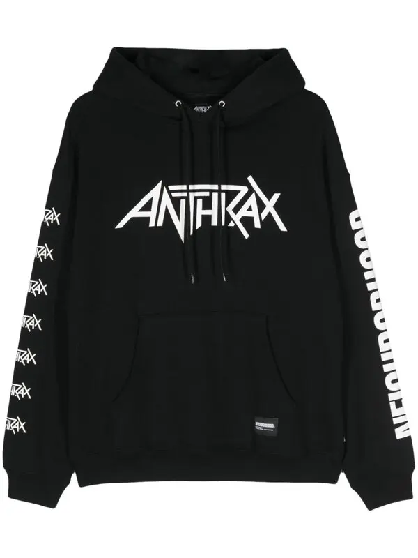 NEIGHBORHOOD X Anthrax Logo-print Hoodie