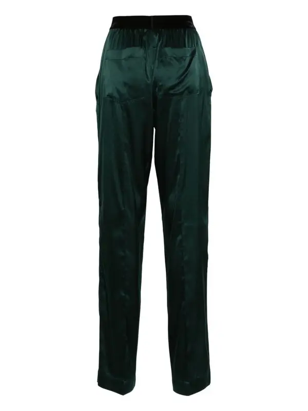 TOM FORD Silk Satin Pyjama Bottoms - Green