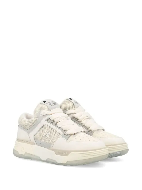 Amiri Ma-1 Lace-up Leather And Mesh Sneakers - Neutrals