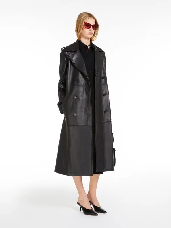 Max Mara Nappa Leather Trench Coat
