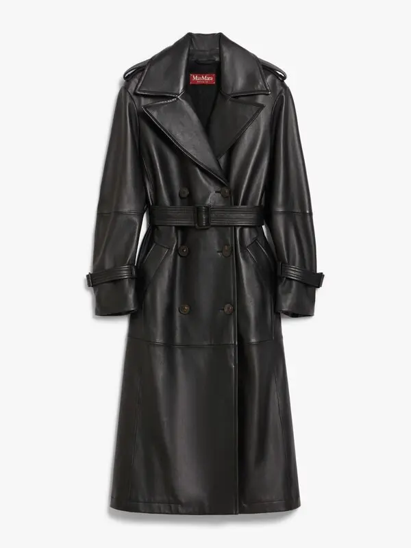 Max Mara Nappa Leather Trench Coat