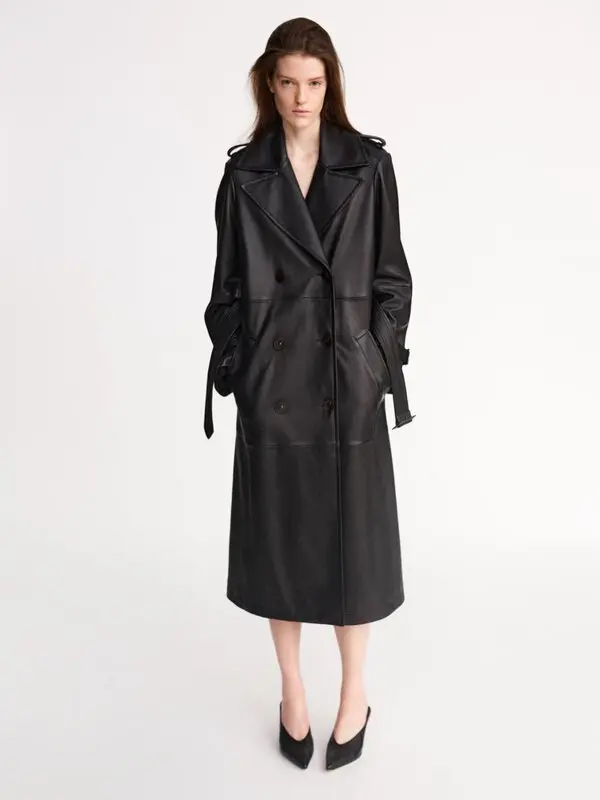 Max Mara Nappa Leather Trench Coat