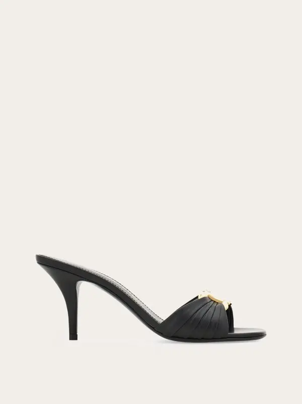 FERRAGAMO Gancini Ornat Mule - Black