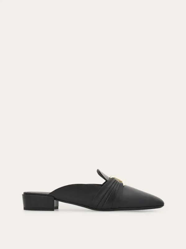 FERRAGAMO Gancini Ornat Mule - Black