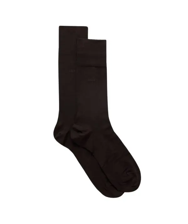 CDLP Set Of Six Cotton-blend Socks - Brown