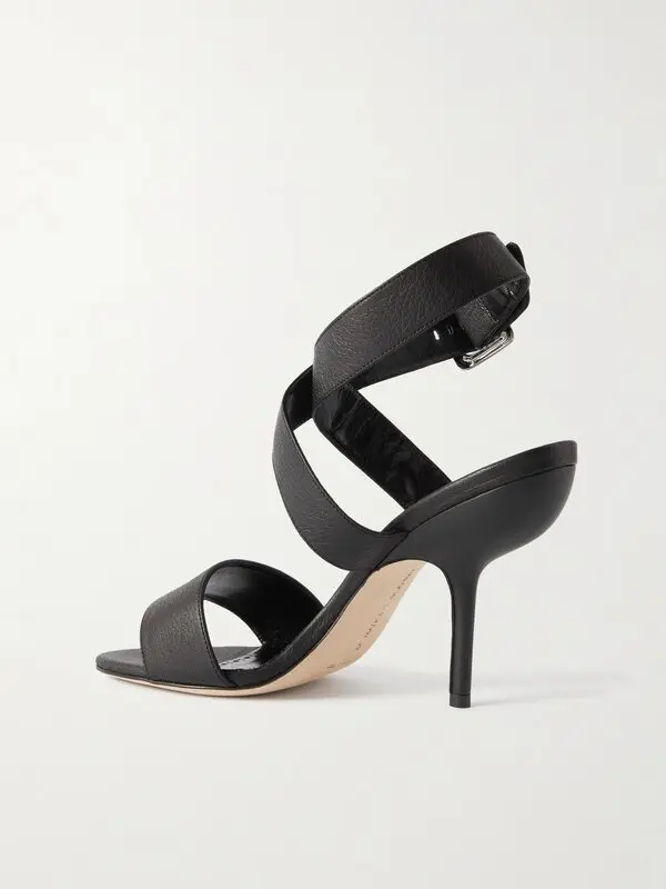 Manolo Blahnik Helua 105 Textured-leather Sandals