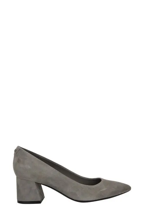 Calvin Klein Lenott Leather Pumps - Medium Grey