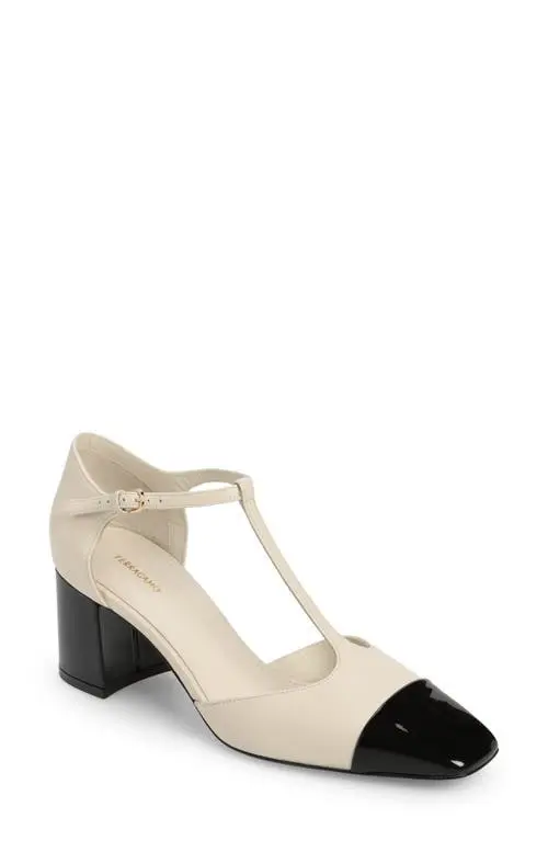 FERRAGAMO Marilu Two-tone T-strap Pump