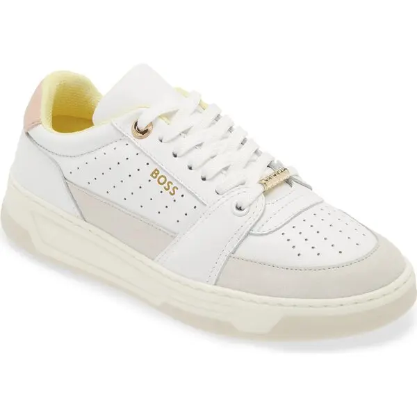 BOSS Baltimore Leather Sneakers - White Multi