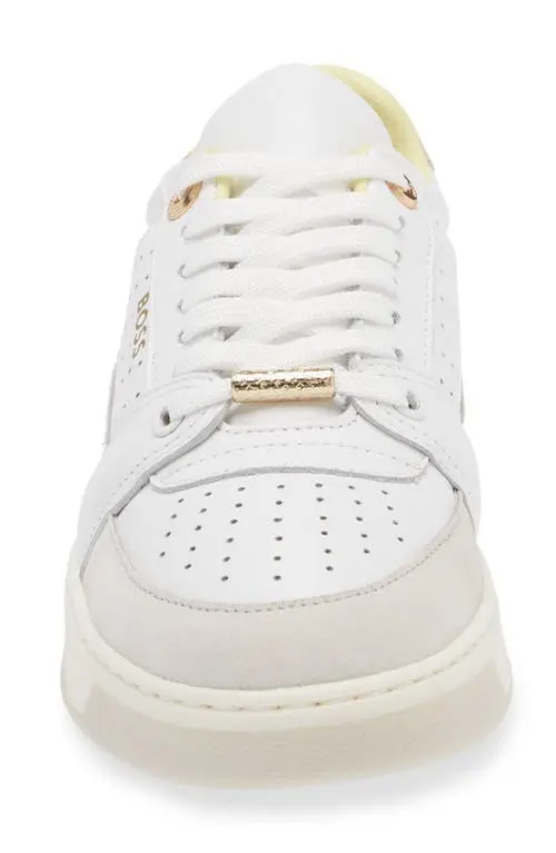 BOSS Baltimore Leather Sneakers - White Multi