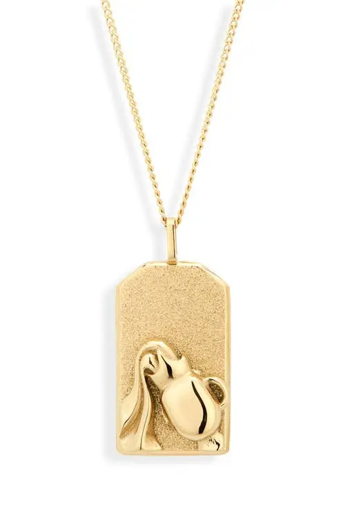 Jenny Bird Zodiac Pendant Necklace - Gold - Aquarius