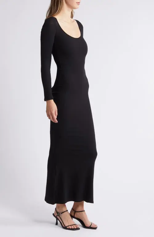 NIKKI LUND Long Sleeve Sculpting Knit Maxi Dress