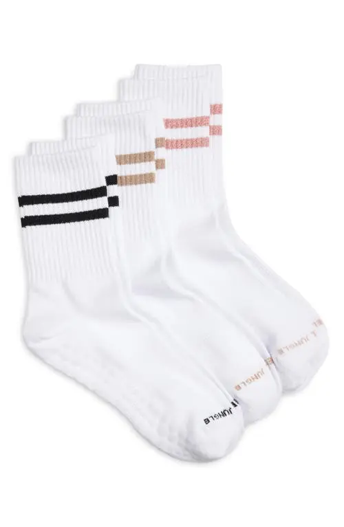 HIGH HEEL JUNGLE 3-pack Varsity Grip Crew Socks - Fresh