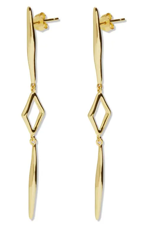 Argento Vivo Triangle Drop Earrings - Gold