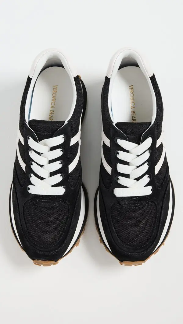 Veronica Beard Valentina Sneakers - Black/white