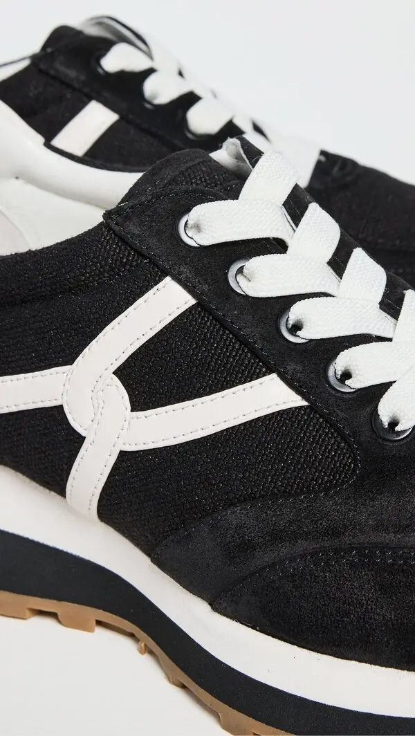 Veronica Beard Valentina Sneakers - Black/white