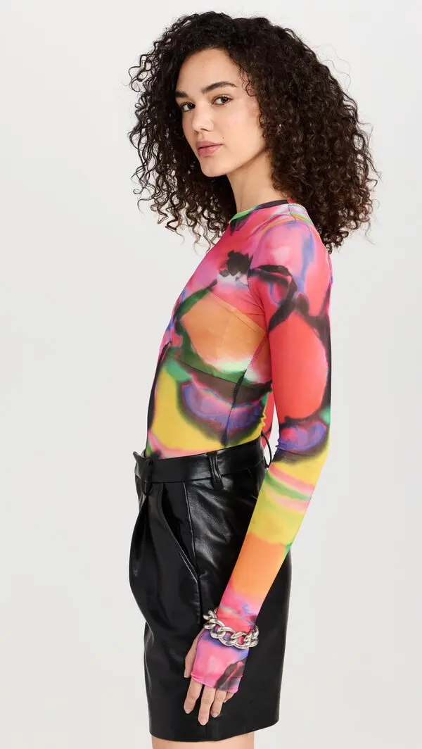 AFRM Kaylee Crewneck Mesh Top