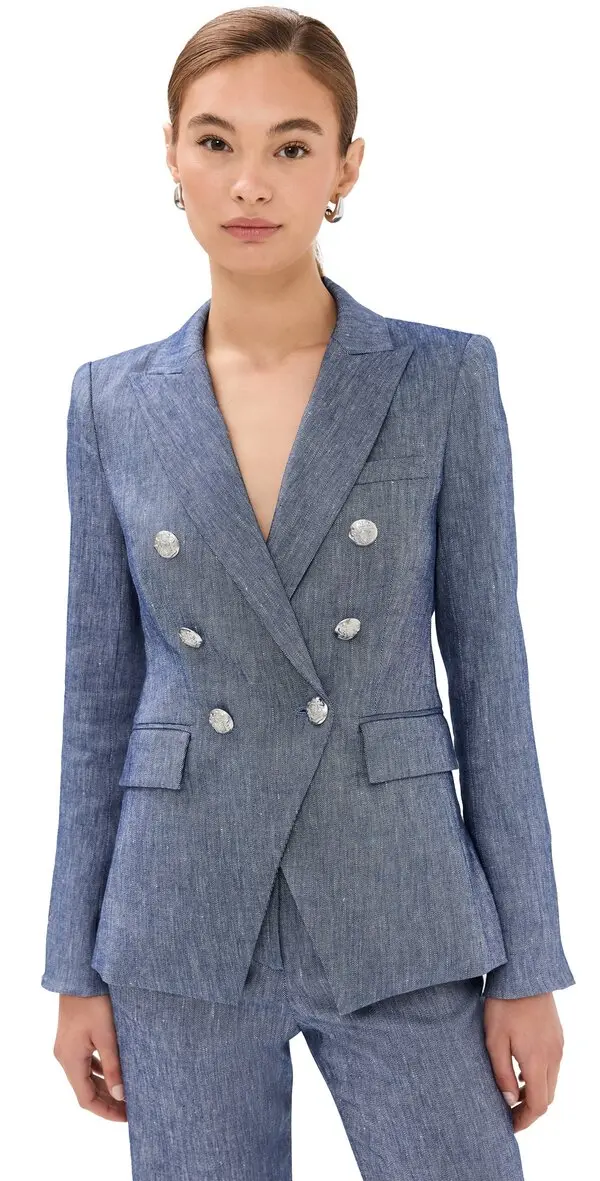 Veronica Beard Miller Dickey Jacket Blue Melange Editorialist