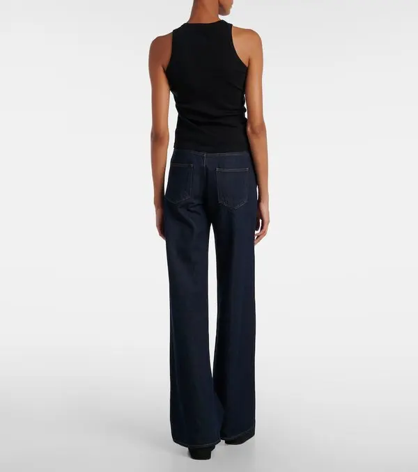 Coperni Embellished Cotton Tank Top - Black