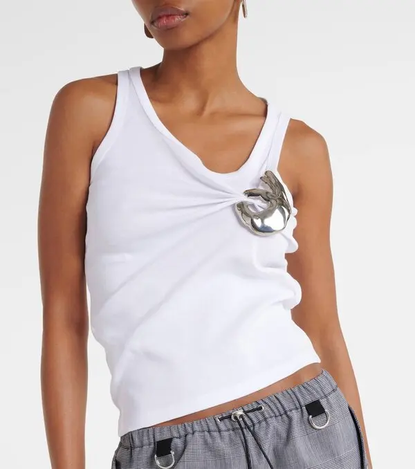 Coperni Cotton Tank Top - White