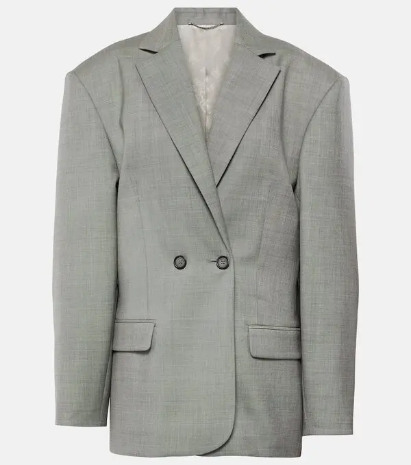 Magda Butrym Boxy Wool Blazer - Grey