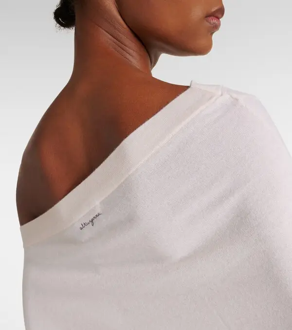 Altuzarra Grainge Off-shoulder Cashmere Sweater - White