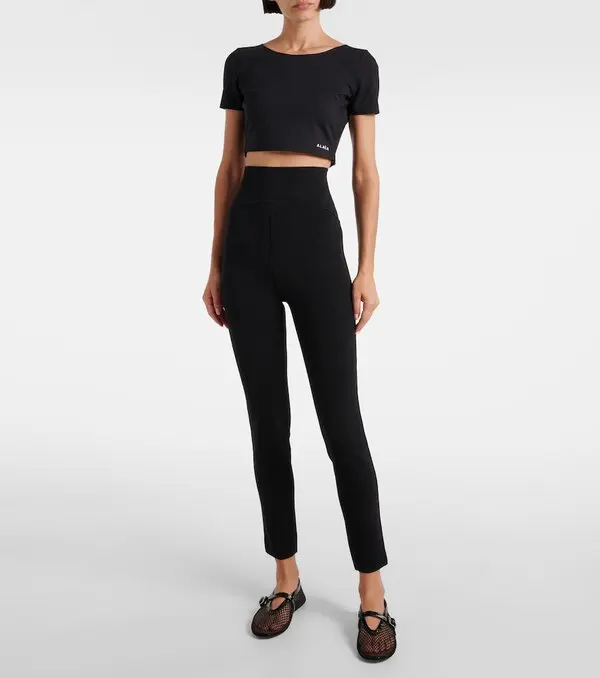 Alaïa Logo Crop Top