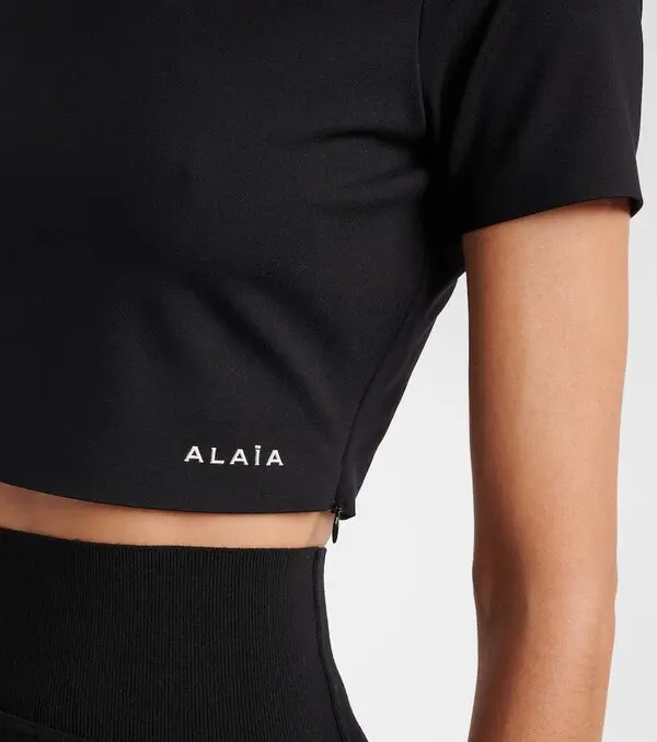 Alaïa Logo Crop Top