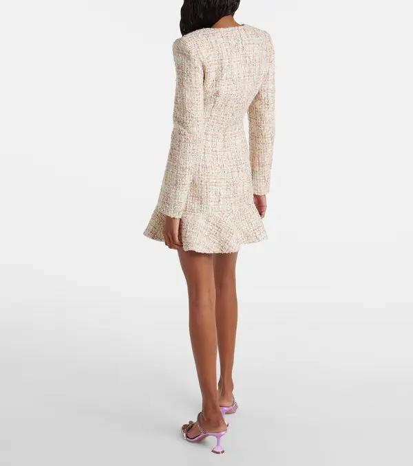 SELF-PORTRAIT Embellished Bouclé Mini Dress