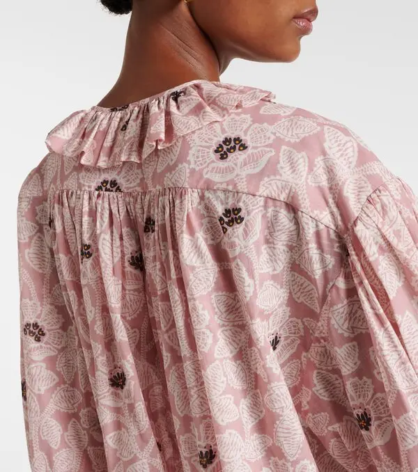Zimmermann Ottie Floral Ruffled Top