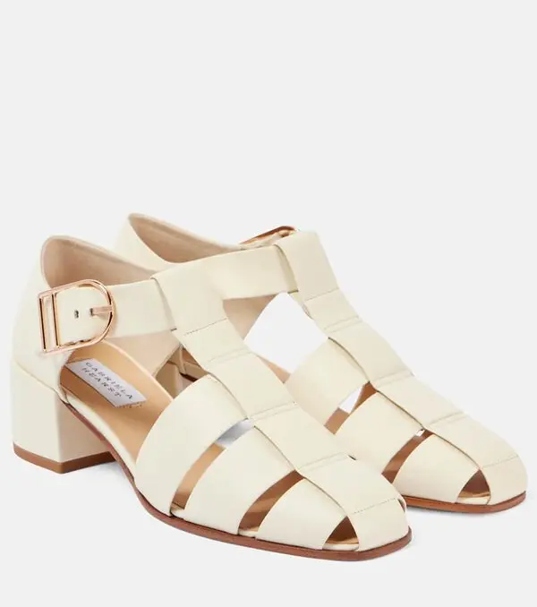 Gabriela Hearst Lyle Leather Fisherman Sandals - White