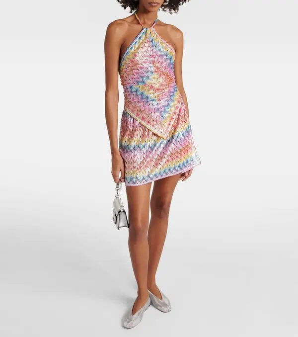 Missoni Zigzag Cotton-blend Lamé Top