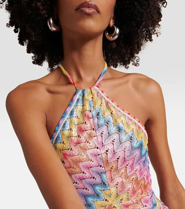 Missoni Zigzag Cotton-blend Lamé Top