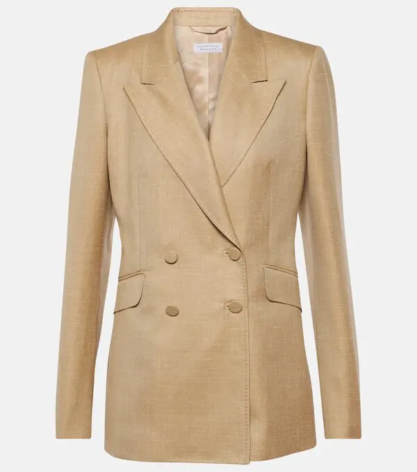 Gabriela Hearst Wool, Silk, And Linen Blazer - Beige