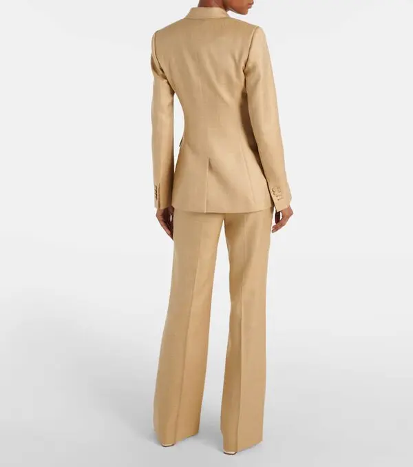 Gabriela Hearst Wool, Silk, And Linen Blazer - Beige