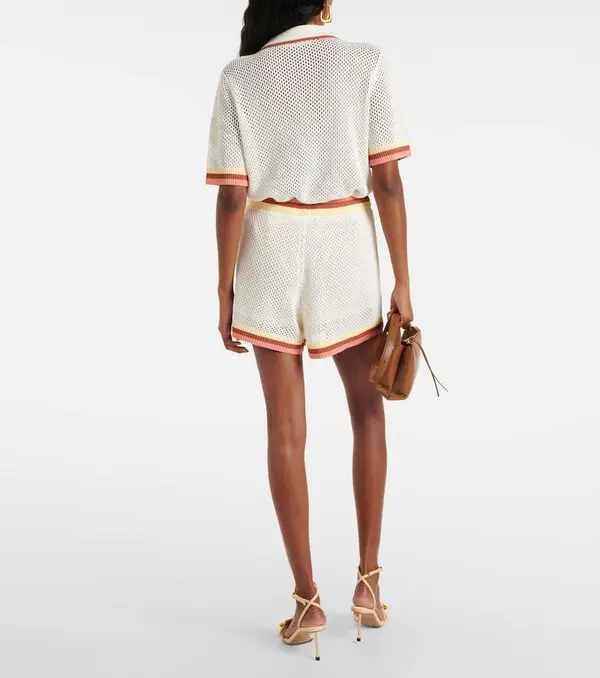 Zimmermann Golden High-rise Shorts