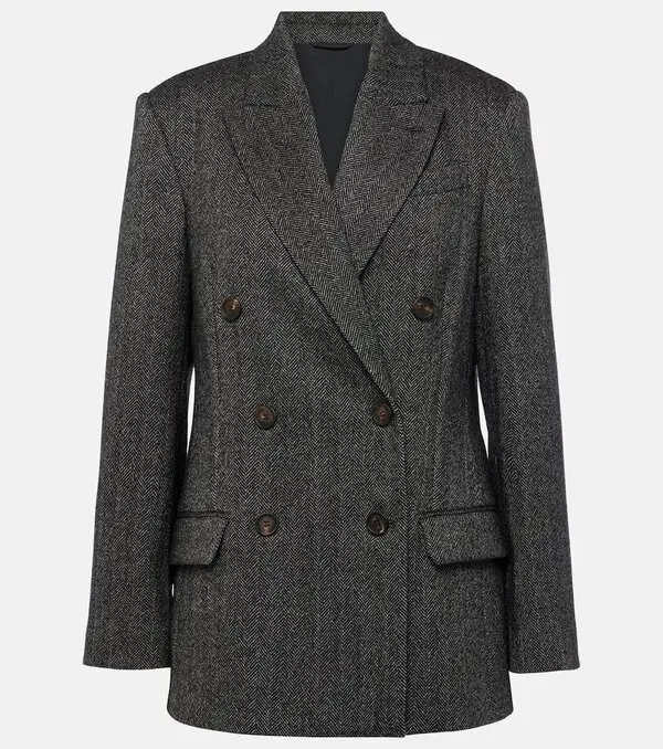 Brunello Cucinelli Wool-blend Blazer - Grey