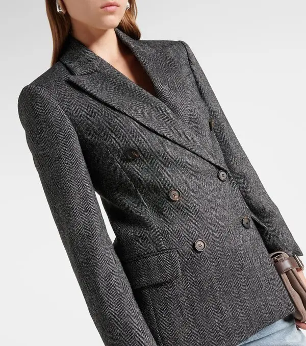 Brunello Cucinelli Wool-blend Blazer - Grey