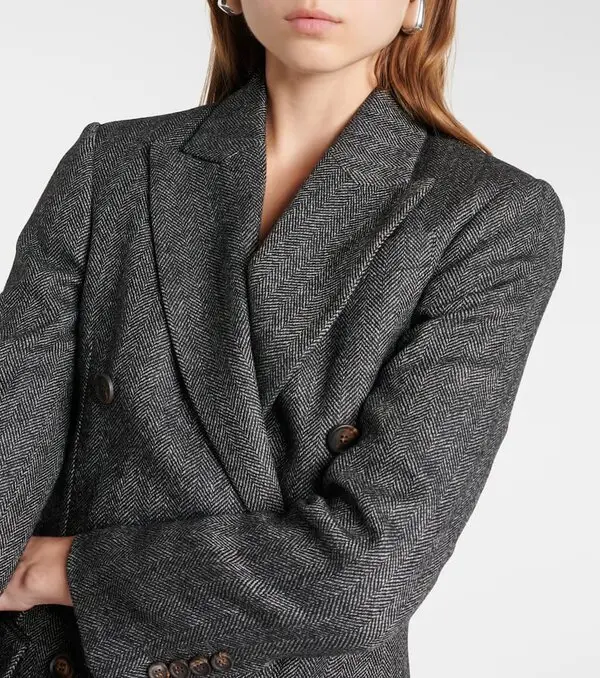 Brunello Cucinelli Wool-blend Blazer - Grey